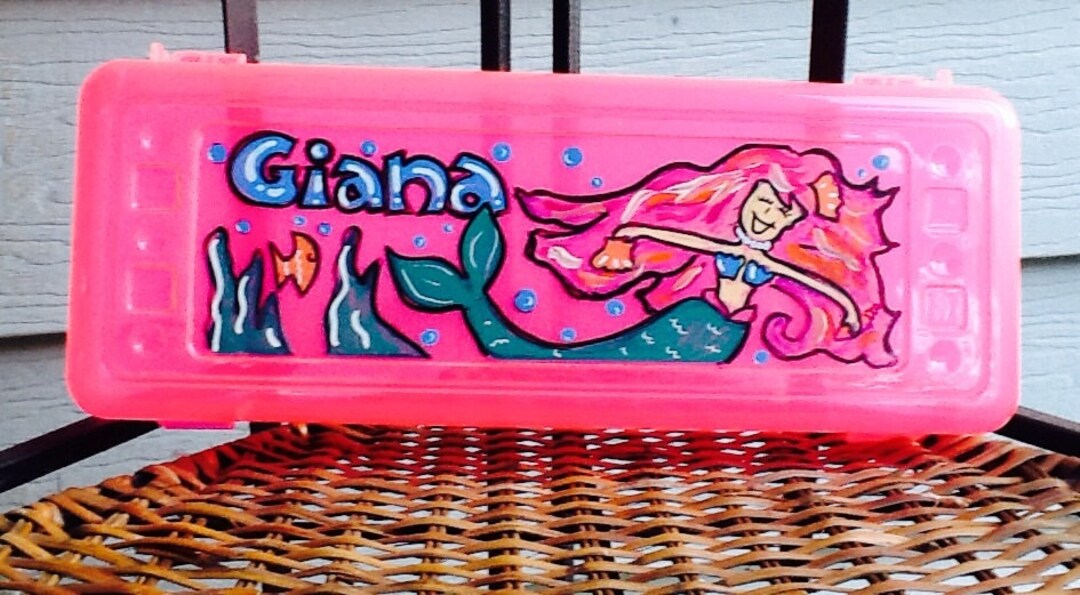 Large Pencil Supply Box, Mermaid Box, School Supply Box, Class Supply ...