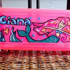 Large Pencil Supply Box, Mermaid Box, School Supply Box, Class Supply ...