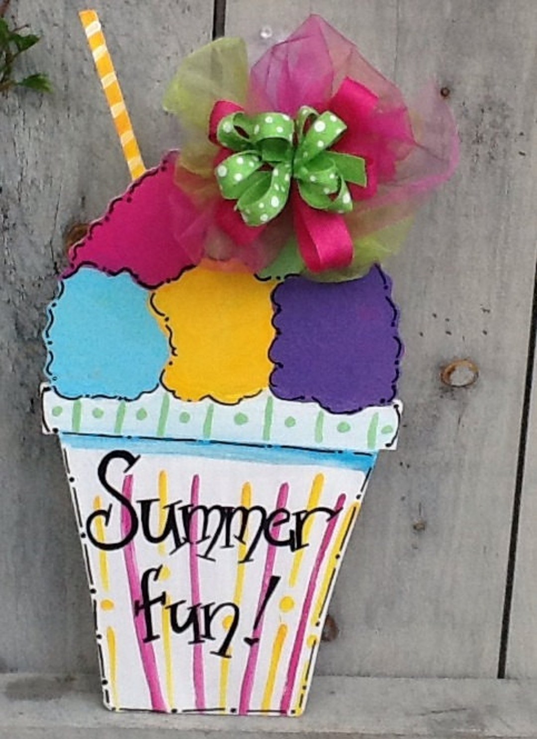 Ice Cream Soda Sign Summer Door Sign Slushy Sign Ice Cream - Etsy
