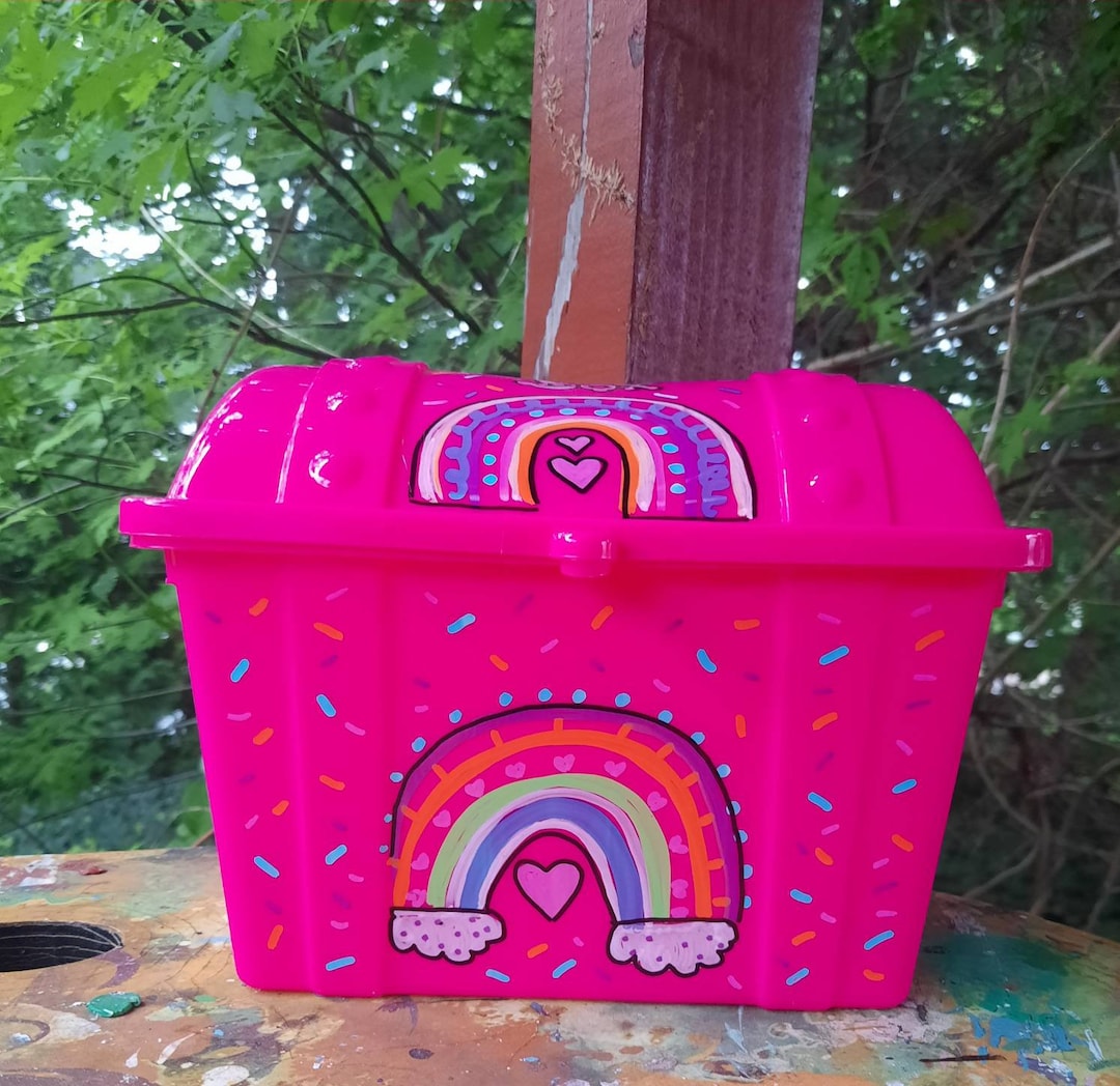 Boho Rainbow Reward Box, Treasure Chest, School Reward Box, Boho ...