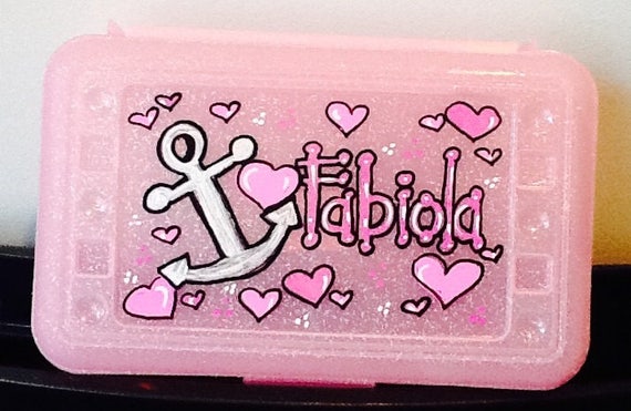 Personalized pencil box girl pencil box school supply box | Etsy