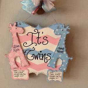 Twins Hospital Sign, Twins Door Sign, Newborn Sign, Baby Hospital Sign ...