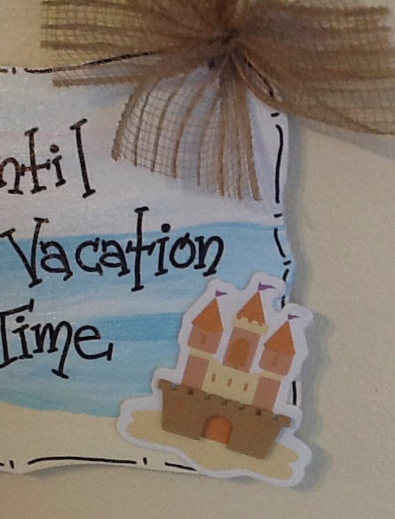 Vacation countdown sign vacation door sign vacation sign | Etsy