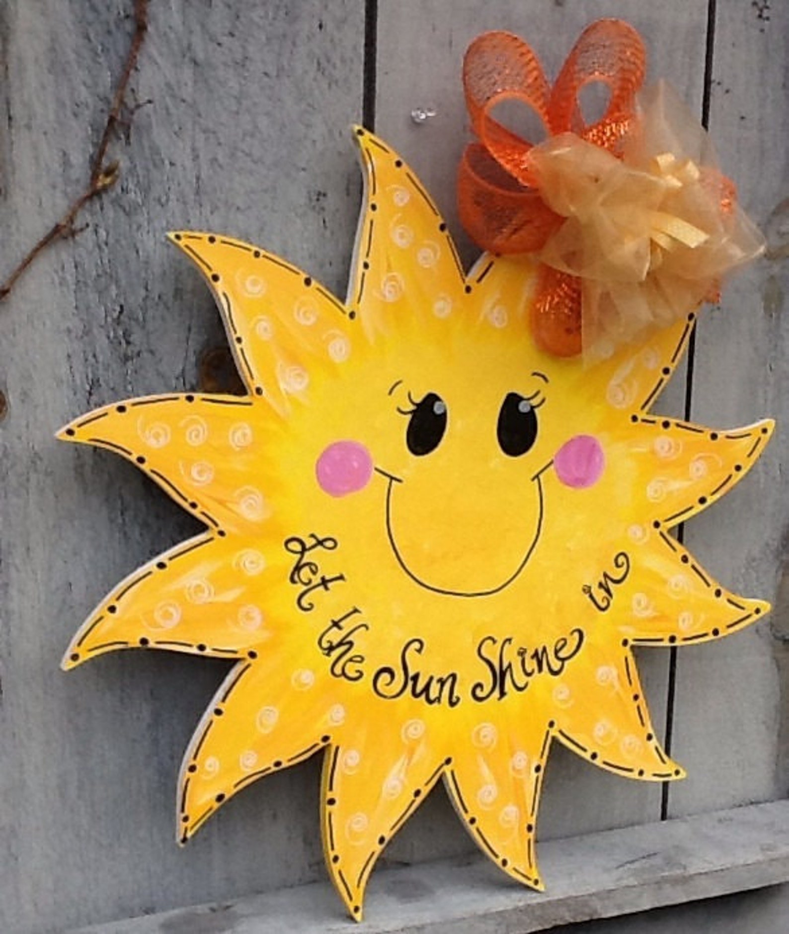 Sunshine Summer Door Hanger Sun Door Hanger Sun Door Sign Etsy