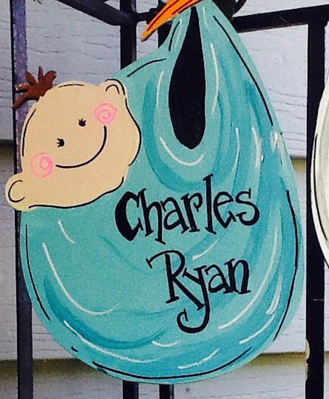Baby Announcement Sign Stork Sign Stork Announcement Sign - Etsy