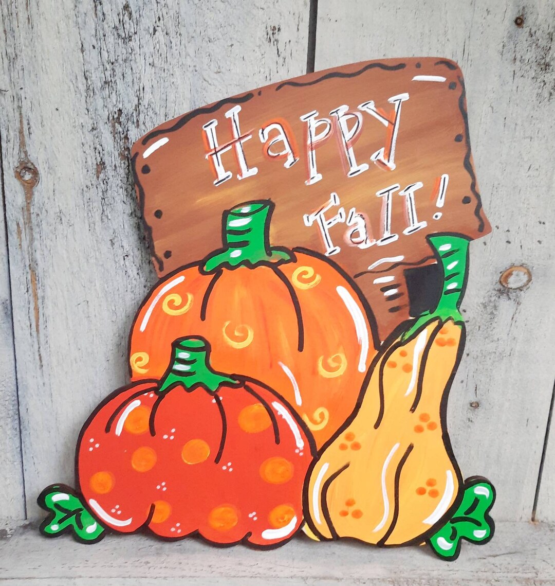 Pumpkin Door Sign, Pumpkin Sign, Pumpkin Door Hanger, Happy Fall Y'all ...