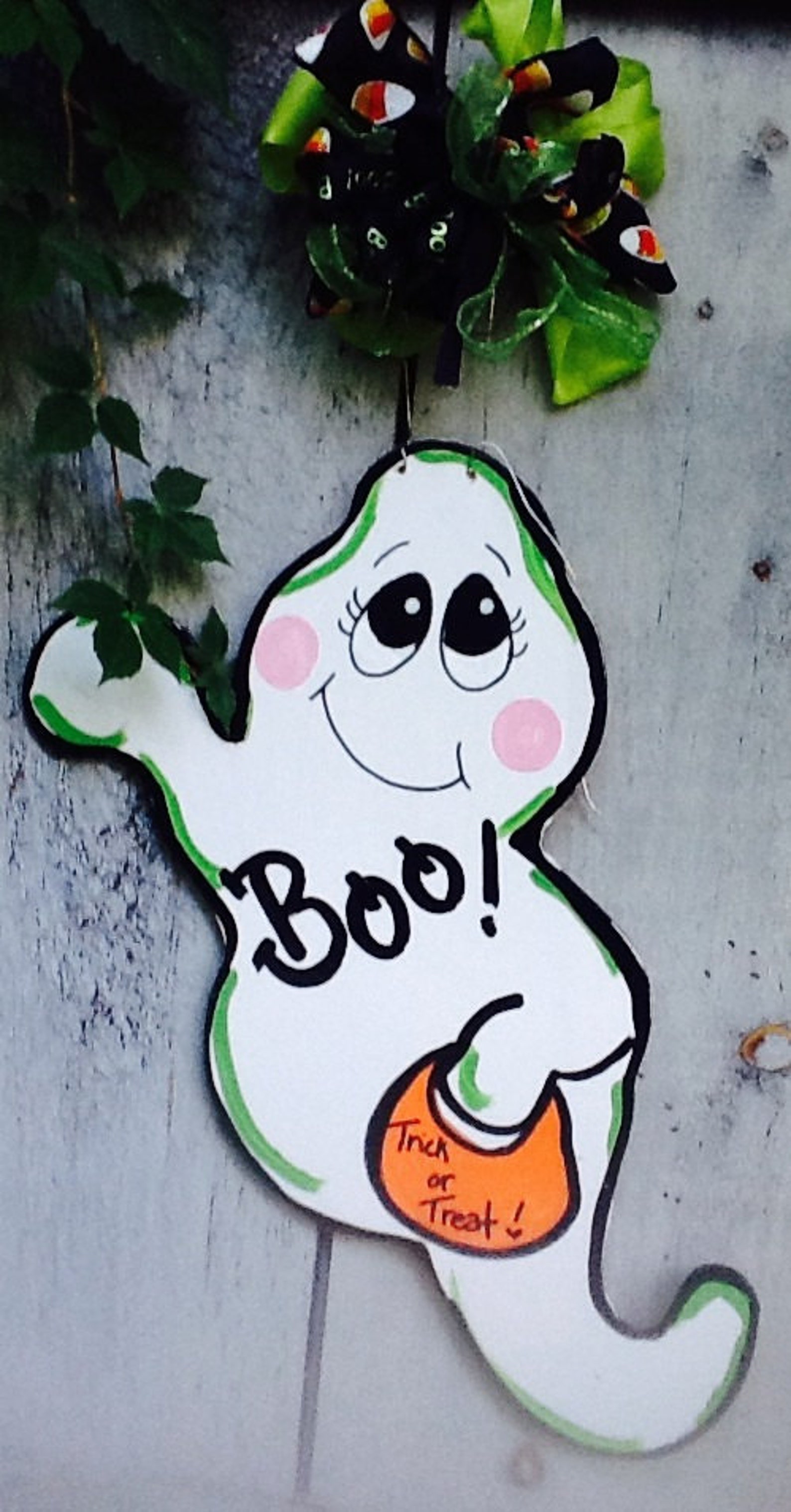 Ghost Door Hanger Ghost Sign Halloween Sign Halloween Door - Etsy