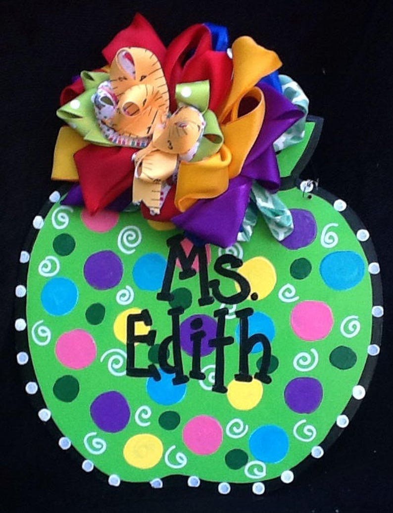 Teacher Apple Sign Candy Apple Sign Candy Apple Door Sign - Etsy