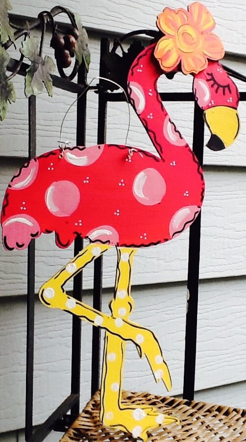 Pink Flamingo Door Sign Zebra Print Flamingo Door Sign - Etsy