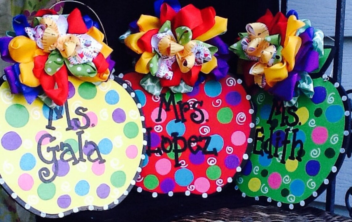 Teacher Apple Sign Candy Apple Sign Candy Apple Door Sign - Etsy