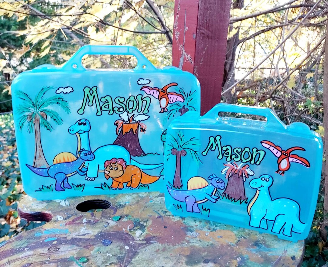 Dinosaur Art Case, Craft Art Activity Case, Small Toy Box, Art Supply ...