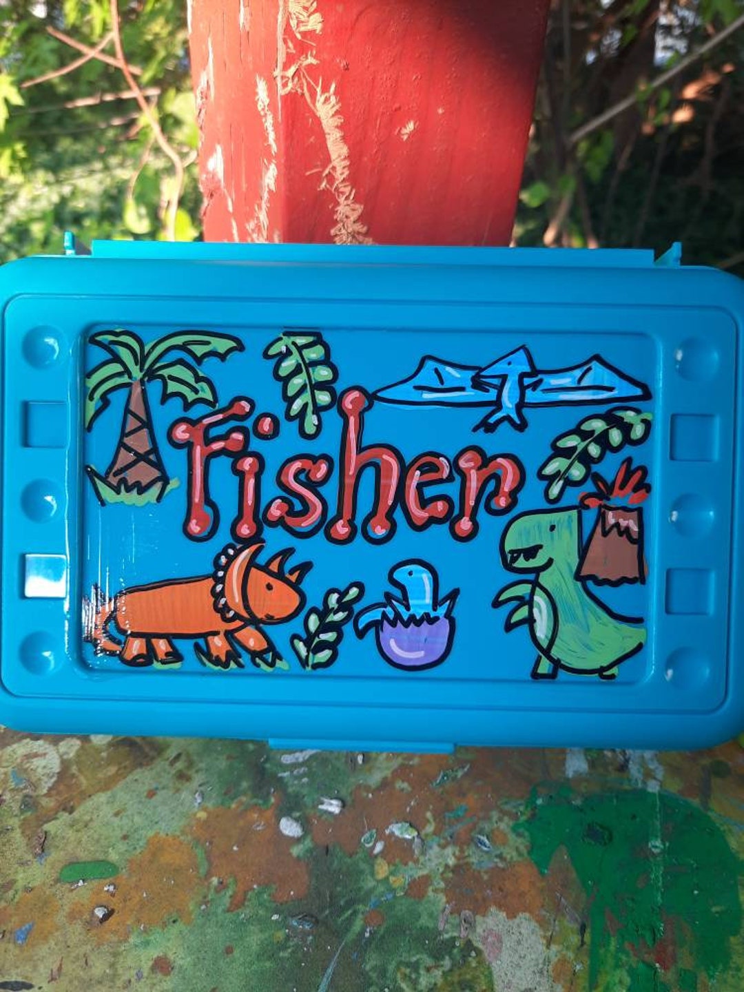 Dinosaur Pencil Box T Rex Pencil Box School Supply Box - Etsy