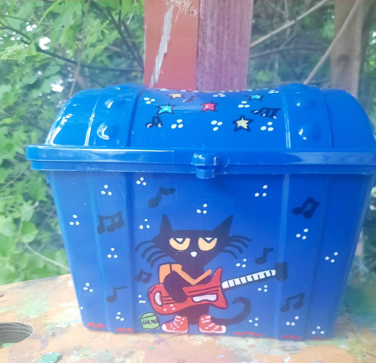 Pete the cat Reward box treasure chest school reward box | Etsy