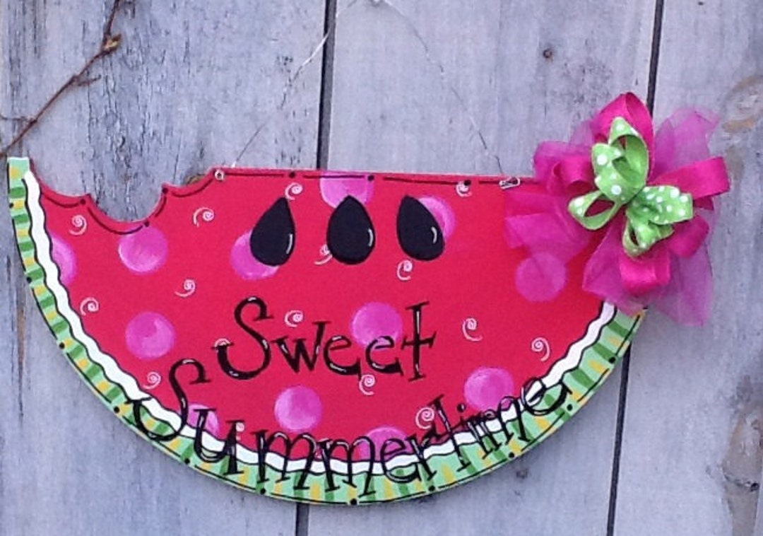 Watermelon Sweet Summer, Welcome Summer Door Hanger, Watermelon Door ...