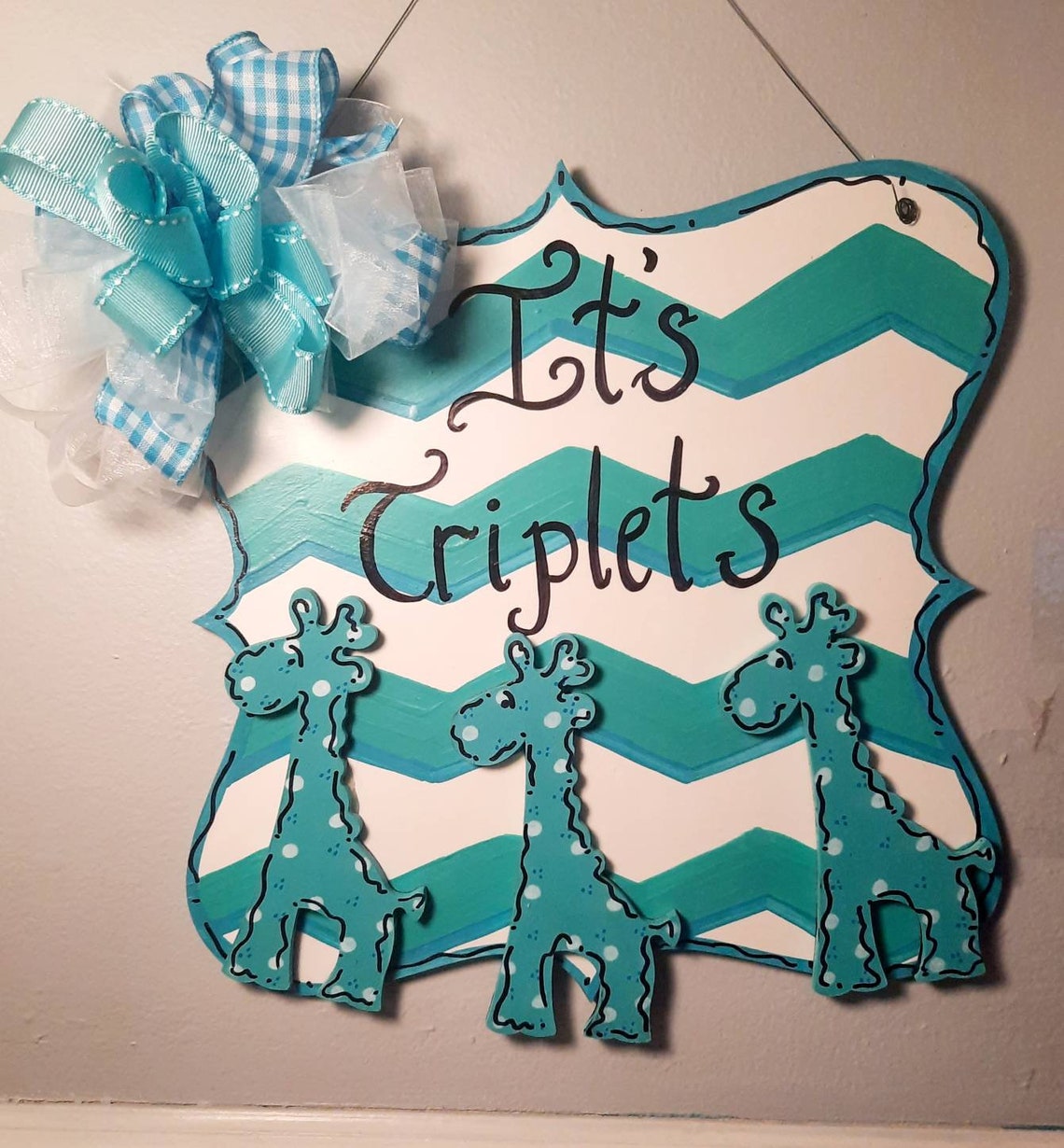 Triplets Hospital Sign Triplets Door Sign Newborn Sign Baby - Etsy