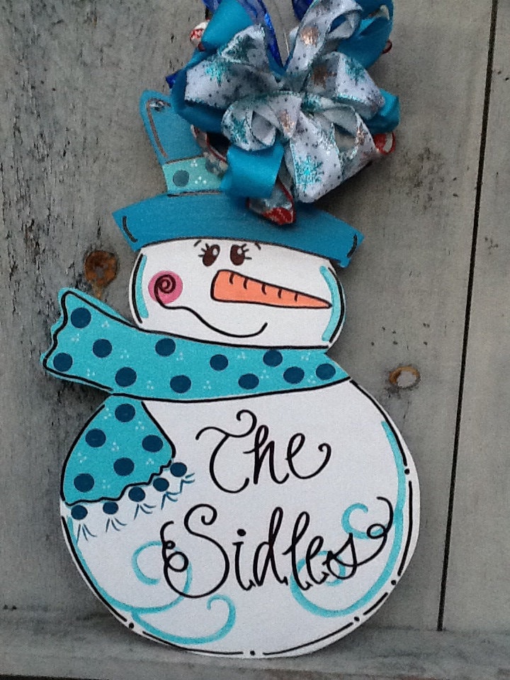 Frosty Door Hanger Snowman Door Hanger Snowman Sign Snowman | Etsy Canada