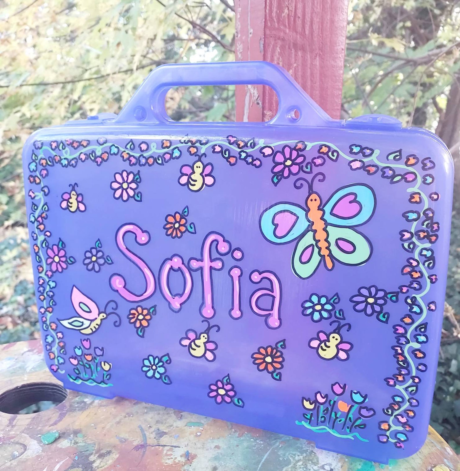 Butterfly Art Case Flower Toy Case Art Activity Case Small - Etsy