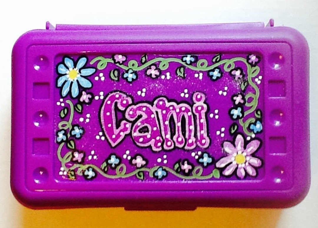 Personalized Pencil Box, Girl Pencil Box, School Supply Box, Girls Art ...