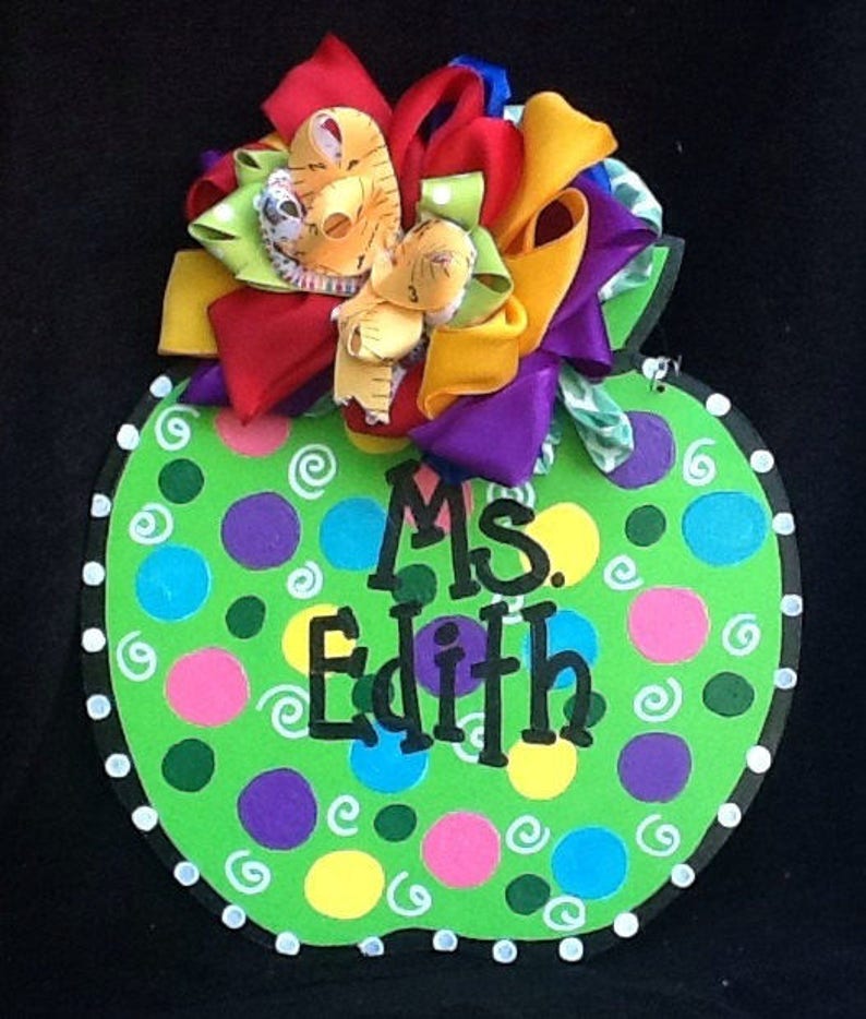 Teacher Apple Sign Candy Apple Sign Candy Apple Door Sign - Etsy