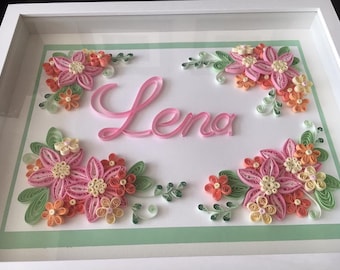 Paper Quilling Name Design - Etsy