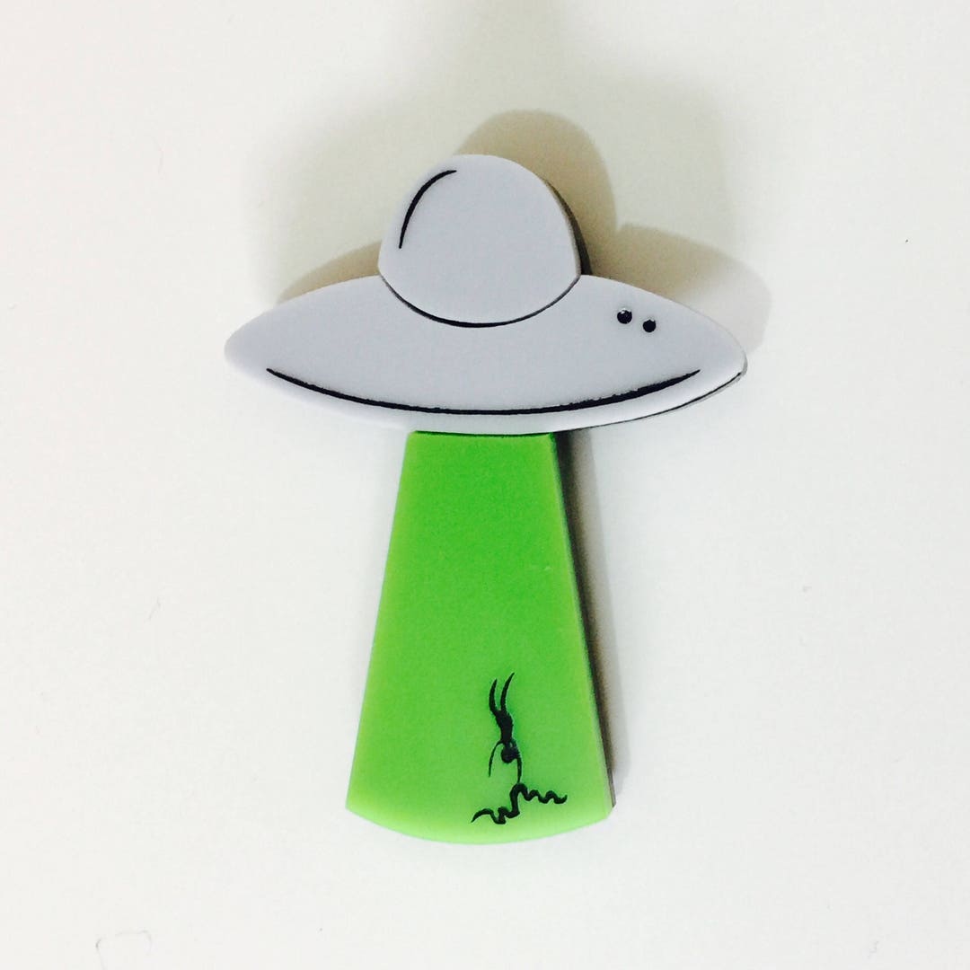 Alien Abduction Laser Cut Brooch - Etsy