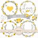 Premium Wedding Floral Clipart & Vectors Sunshine Yellow | Etsy