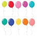 Premium Bright Party Balloons Clipart for Digital Scraps, Crafting ...