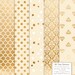 Celebrate Gold Foil Digital Papers in Cream - Party Patterns, Party ...