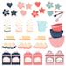 Professional Baking Clipart & Vectors in Navy and Blush - Kitchen ...