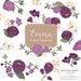 Emma Floral Bunches Clipart & Vectors - Plum Flowers, Purple Flowers ...
