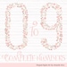 Premium Floral Numbers Clipart & Vectors in Soft Pink - Soft Pink ...