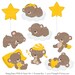 Professional Yellow Sleepy Bears Clipart - Yellow Bedtime Bears Clipart ...