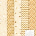 Celebrate Gold Foil Digital Papers in Cream Party Patterns - Etsy