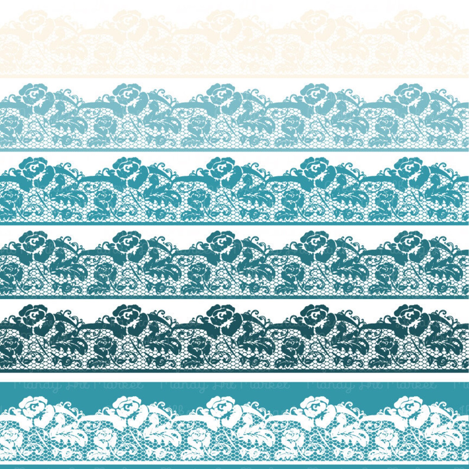 Professional Rose Lace Borders in Vintage Blue Lace Border - Etsy