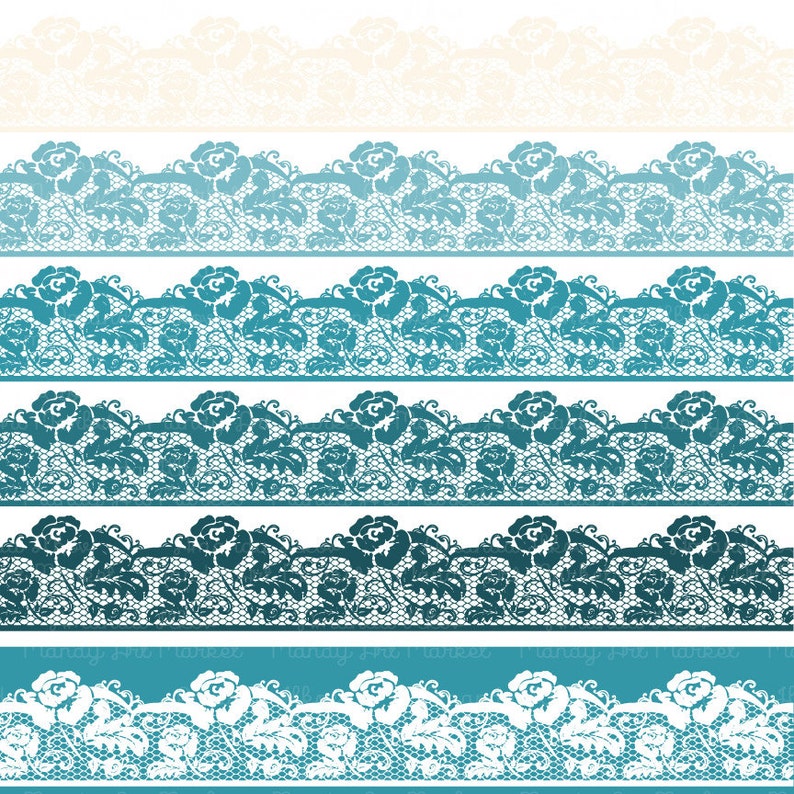 Professional Rose Lace Borders in Vintage Blue Lace Border - Etsy