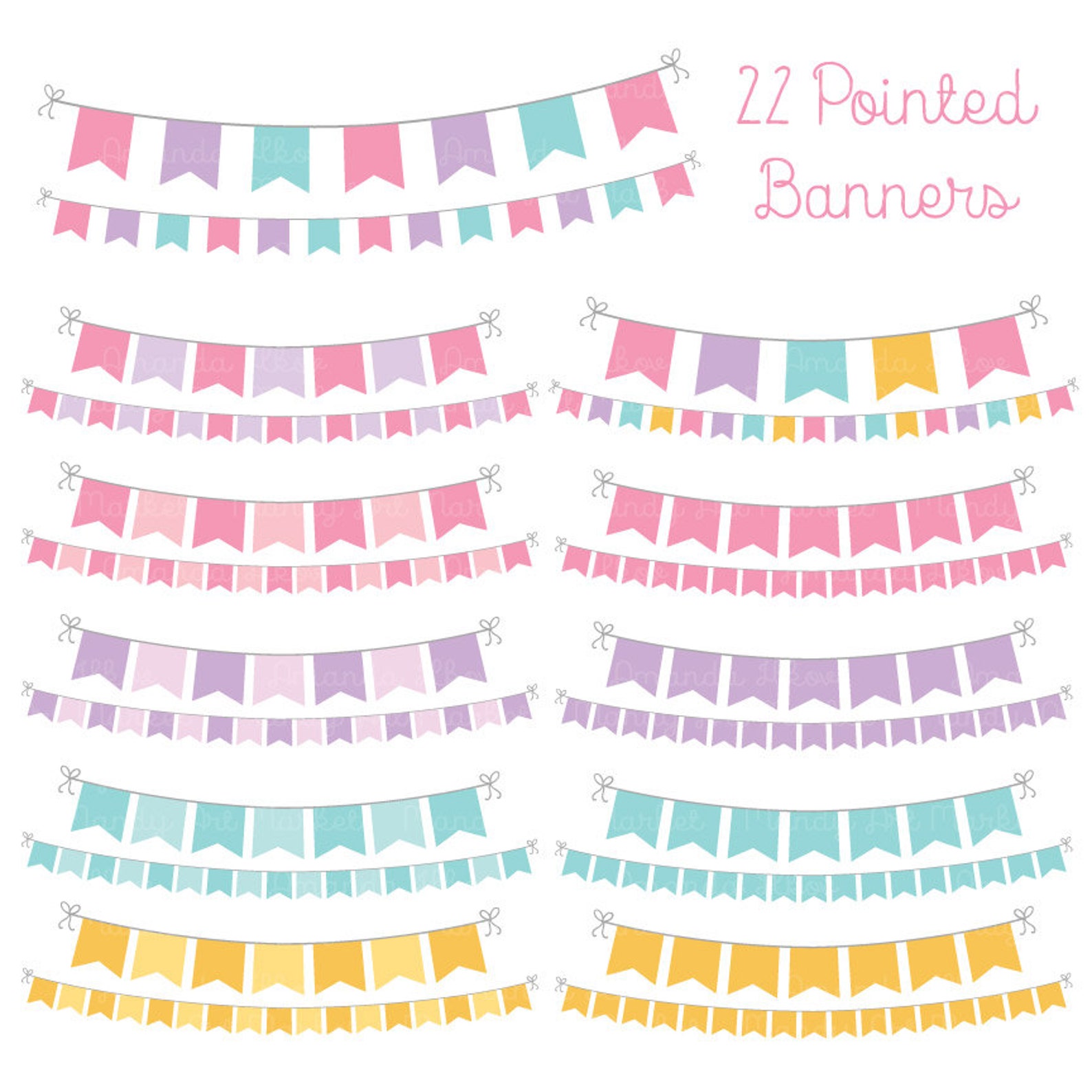Professional Bunting Banner Clipart & Vectors in Fresh - Etsy