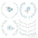 Floral Wreaths & Laurels in Soft Blue - Soft Blue Flower Wreath, Soft ...