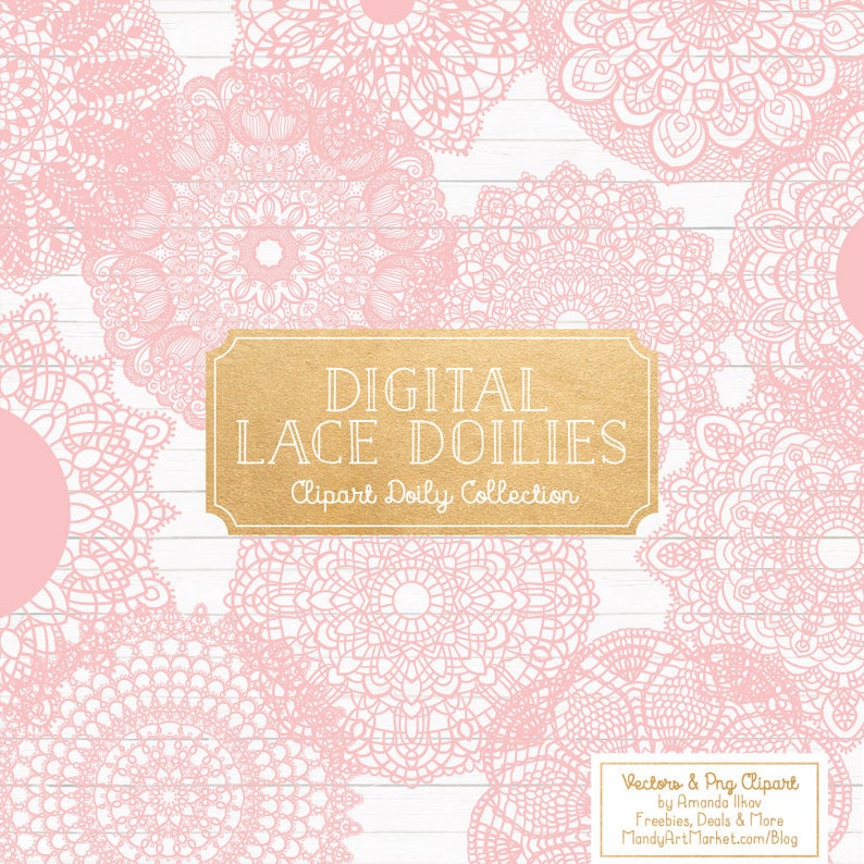 Premium Large Soft Pink Lace Doily Vectors - Doily Clipart Images ...