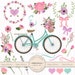 Premium Wedding Clipart & Vectors - Garden Party Bicycle Clipart ...