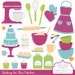 Professional Baking Clipart & Vectors in Bohemian - Kitchen Clipart ...