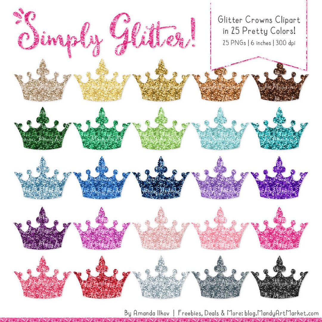 Professional Glitter Crowns Clipart - Glitter Crowns, Glitter Clipart ...