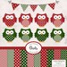 Premium Owl Clipart, Vectors & Digital Papers in Christmas - Christmas ...