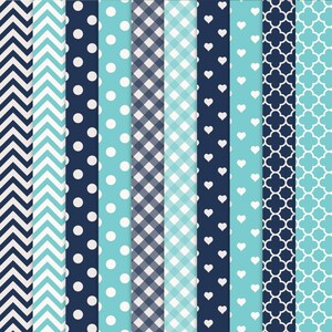 Premium Elephant Clipart, Vectors & Digital Papers in Oceana - Blue ...