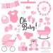 Premium Baby Clipart & Vectors in Pink Pink Baby Clip Art | Etsy