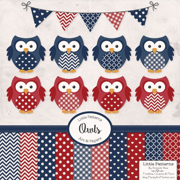 Cute Baby Owl Clipart - Etsy