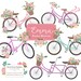 Emma Floral Bicycle Clipart & Vectors in Garden Party - Spring Bicycles ...