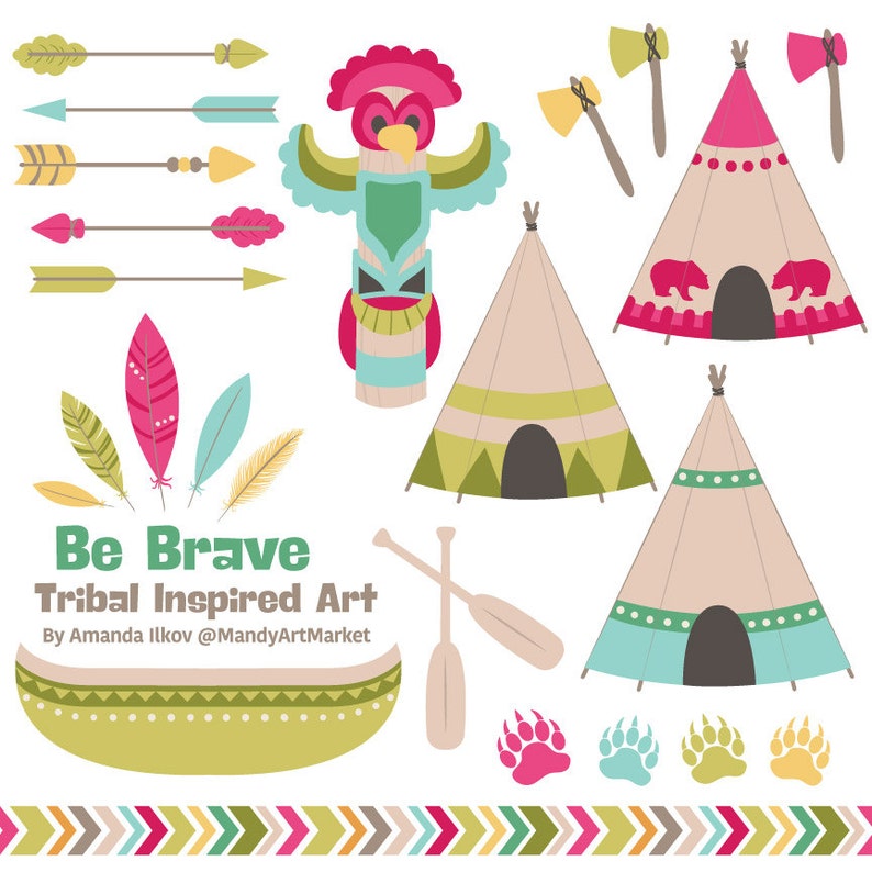 Professional Tribal Clipart & Vectors - Tribal Clip Art, Tipi Clipart ...