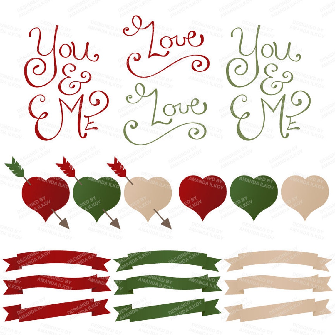 Professional Floral Heart Clipart & Vectors - Floral Heart Clip Art ...