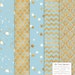 Premium Gold Foil Soft Blue Digital Papers - Party Patterns, Party ...
