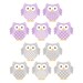 Premium Owl Clipart, Vectors & Digital Papers in Lavender With Grey ...